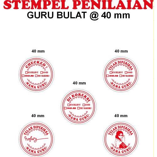Jual Stempel Penilaian Guru Bulat @4mm | Shopee Indonesia