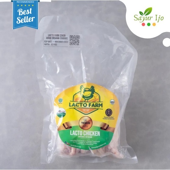 Jual Lacto Farm Ceker Ayam Organik 500 Gram / Pack Fresh Frozen Chicken ...