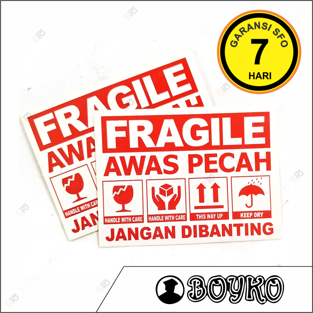 Jual Stiker Fragile - Sticker Paket Online - SFO Semarang Official ...