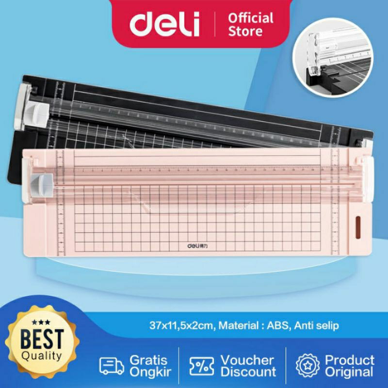 Jual Deli Small Paper Trimmer Portable / Pemotong Kertas Kecil A4 A5 ...