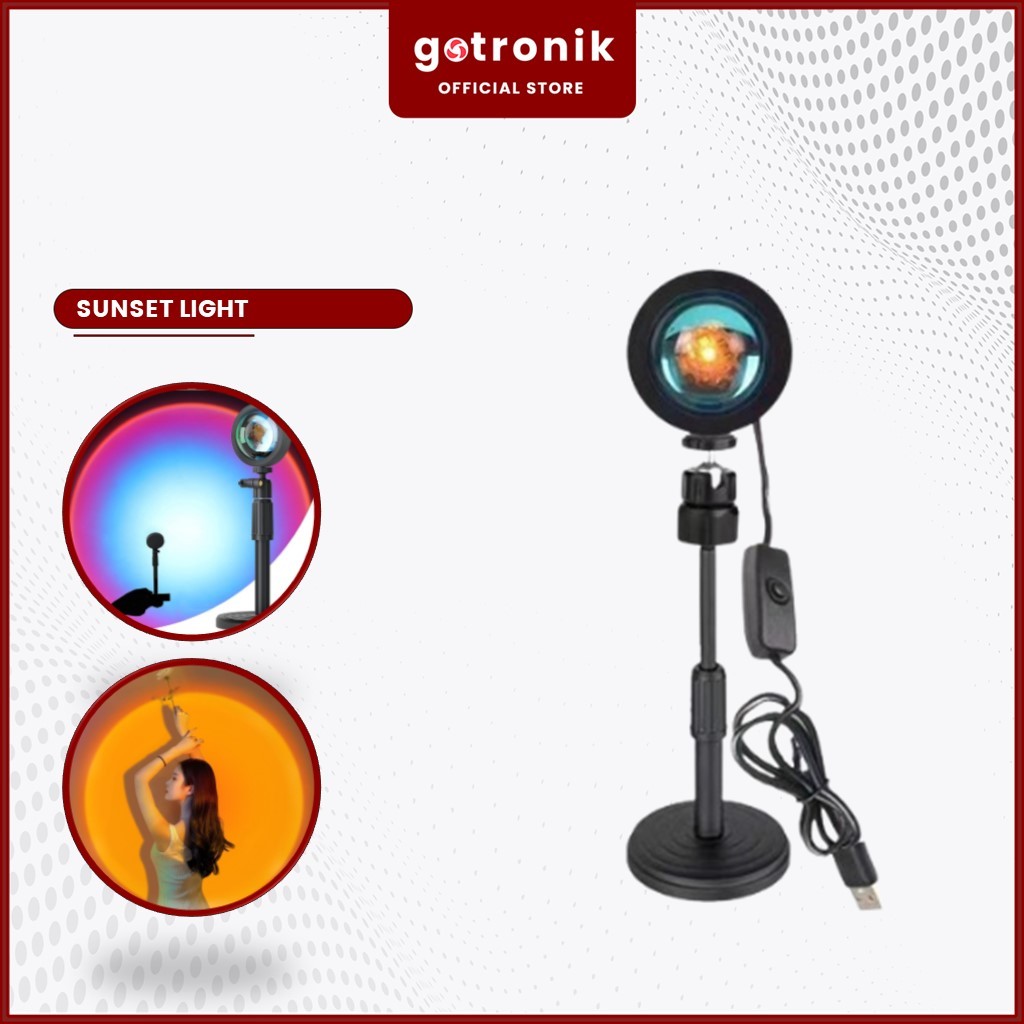 Jual Tripod mini Lampu Sunset LED + Stand Ringlight Lamp Holder ...