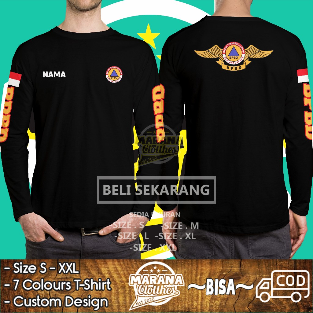 Jual Kaos BPBD Wing Logo Gratis Nama Kamu Lengan Panjang Baju Distro ...