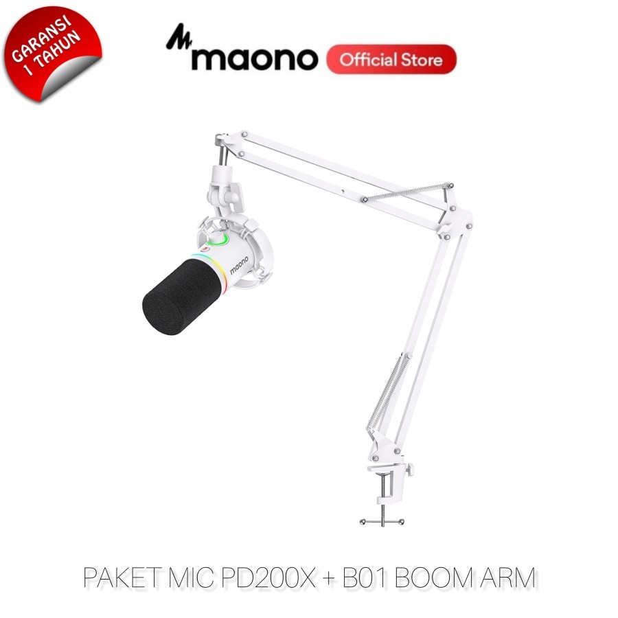 Jual Maono AU-PD200X Mic Dynamic Dual Mode XLR USB with B01 Boom Arm ...