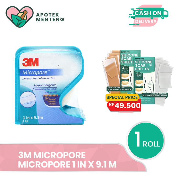 Jual Plaster Roll 3M Nexcare Micropore 1 In x 9.1 m - Plaster Perban ...