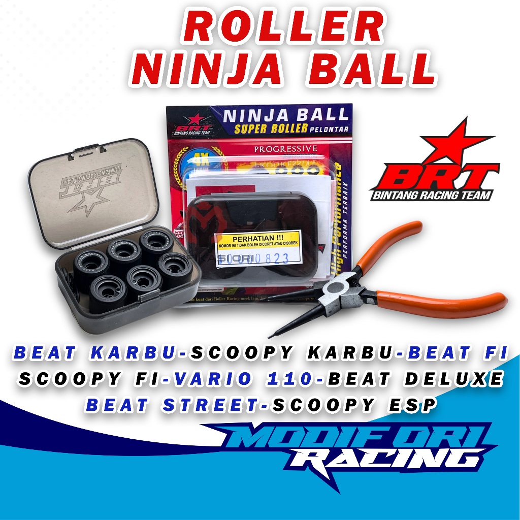 Jual ROLLER NINJA BALL Beat Fi - Scoopy - Genio - Roller BRT Racing ...