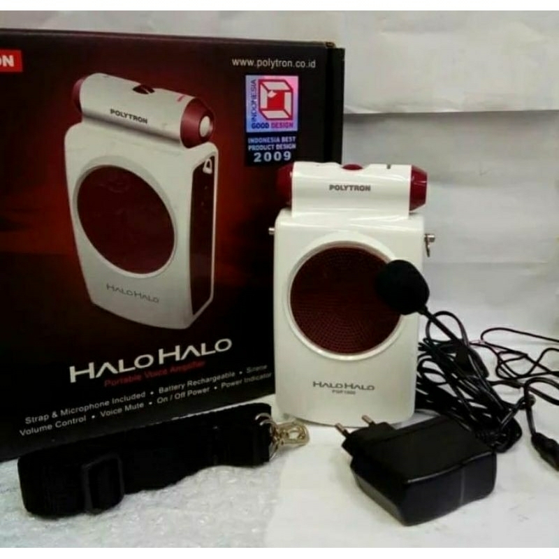 Jual POLYTRON HALO HALO PORTABLE VOICE AMPLIFIER ORIGINAL | Shopee ...