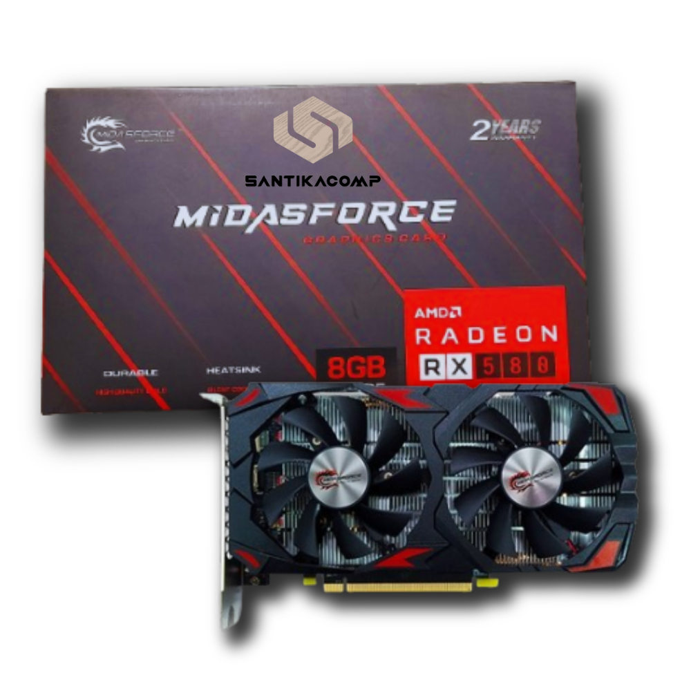Jual Vga Midasforce AMD RX 580 8GB GDDR5 256BIT - Backplate | Shopee ...