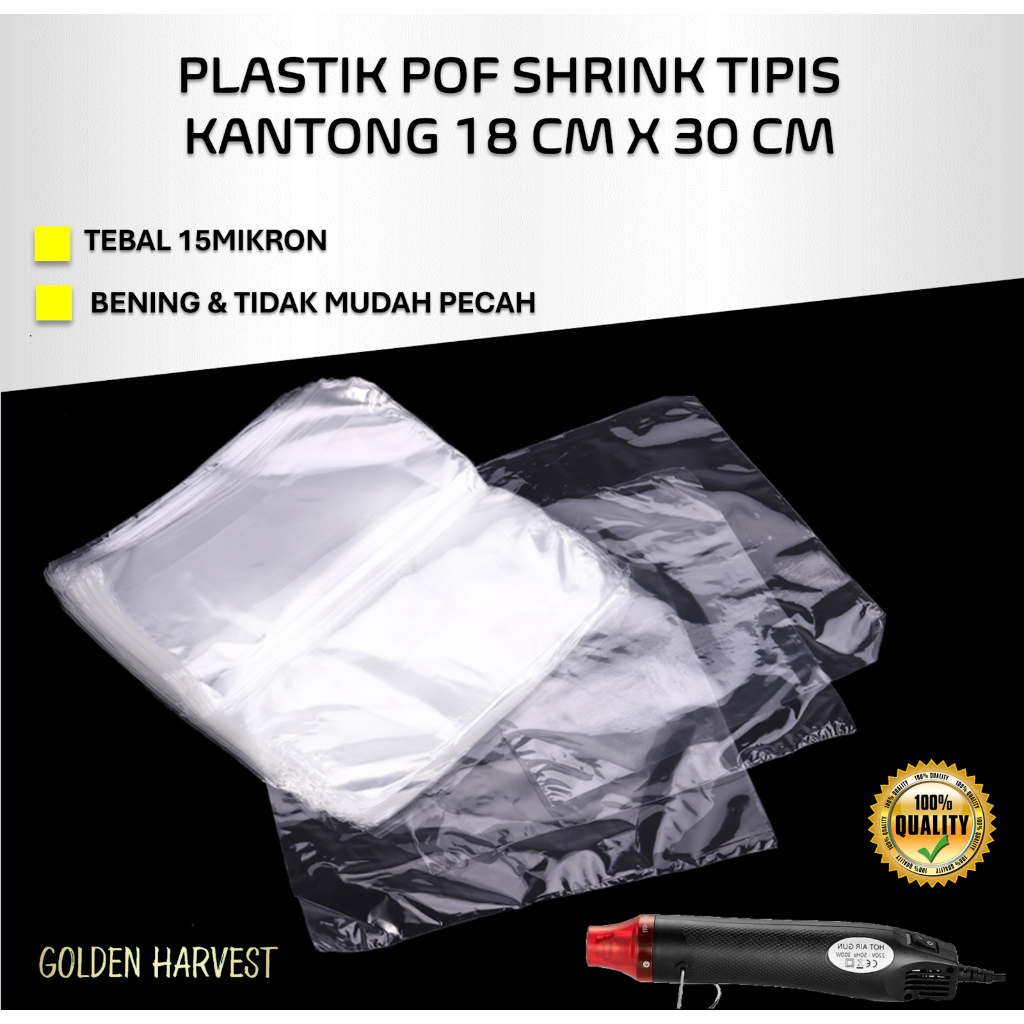 Jual plastik segel shrink tipis pof kantong hp buku majalah 18 cm x 30 cm | Shopee Indonesia
