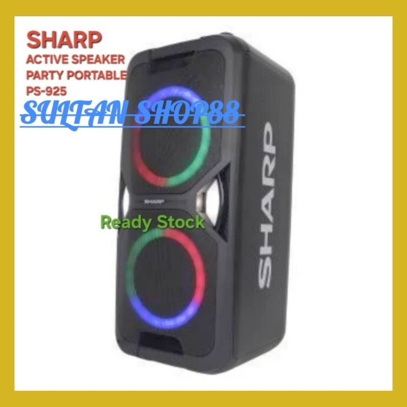 Jual SHARP SPEAKER AKTIF PORTABLE PARTY PS-925 WIRELESS BLUETOOTH I ...