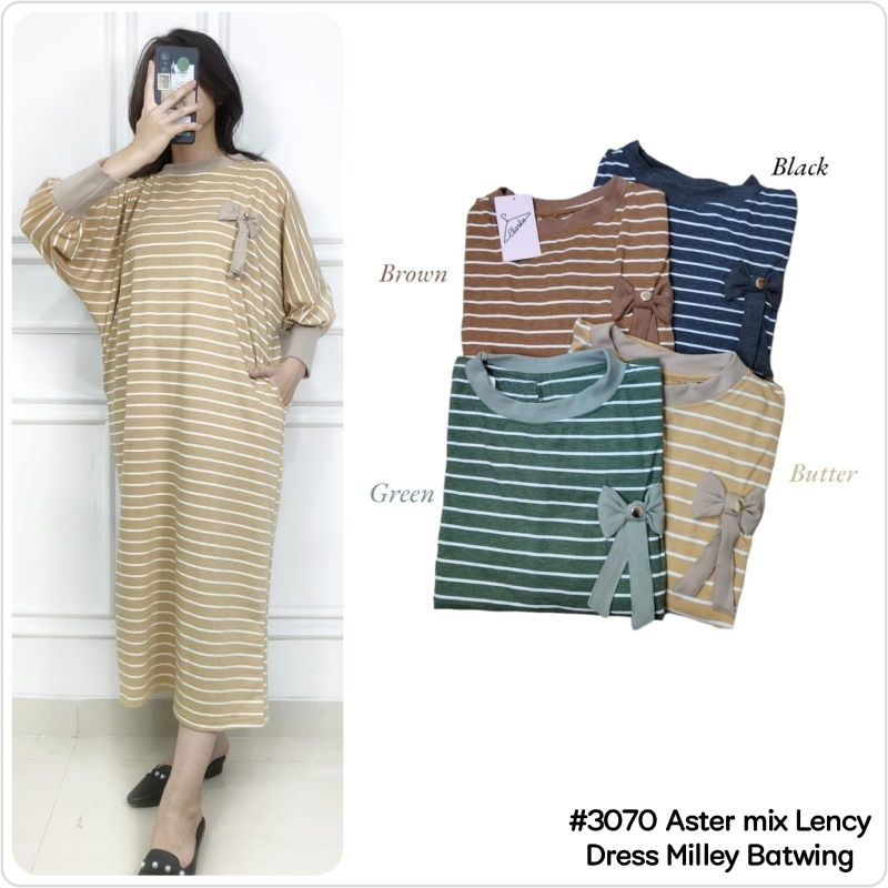 Jual SALE PREMIUM TERMURAH | CLARKE | MIDI DRESS SALUR (BATWING) | Shopee Indonesia