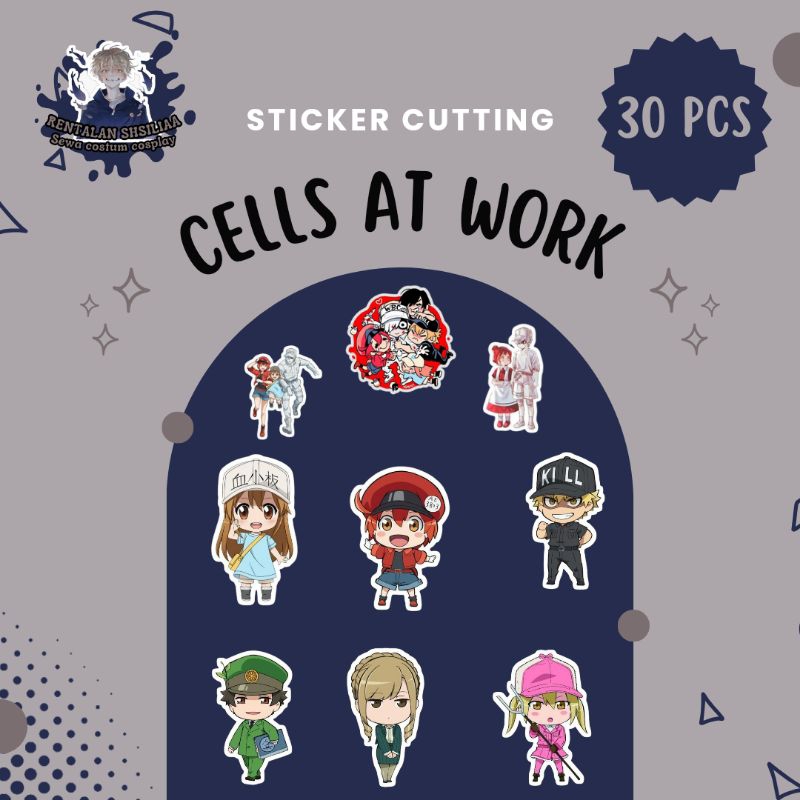 Jual Sticker Cells At Work|| Scrapbook/ Tumblr/ Sticker Anime Cutting ...