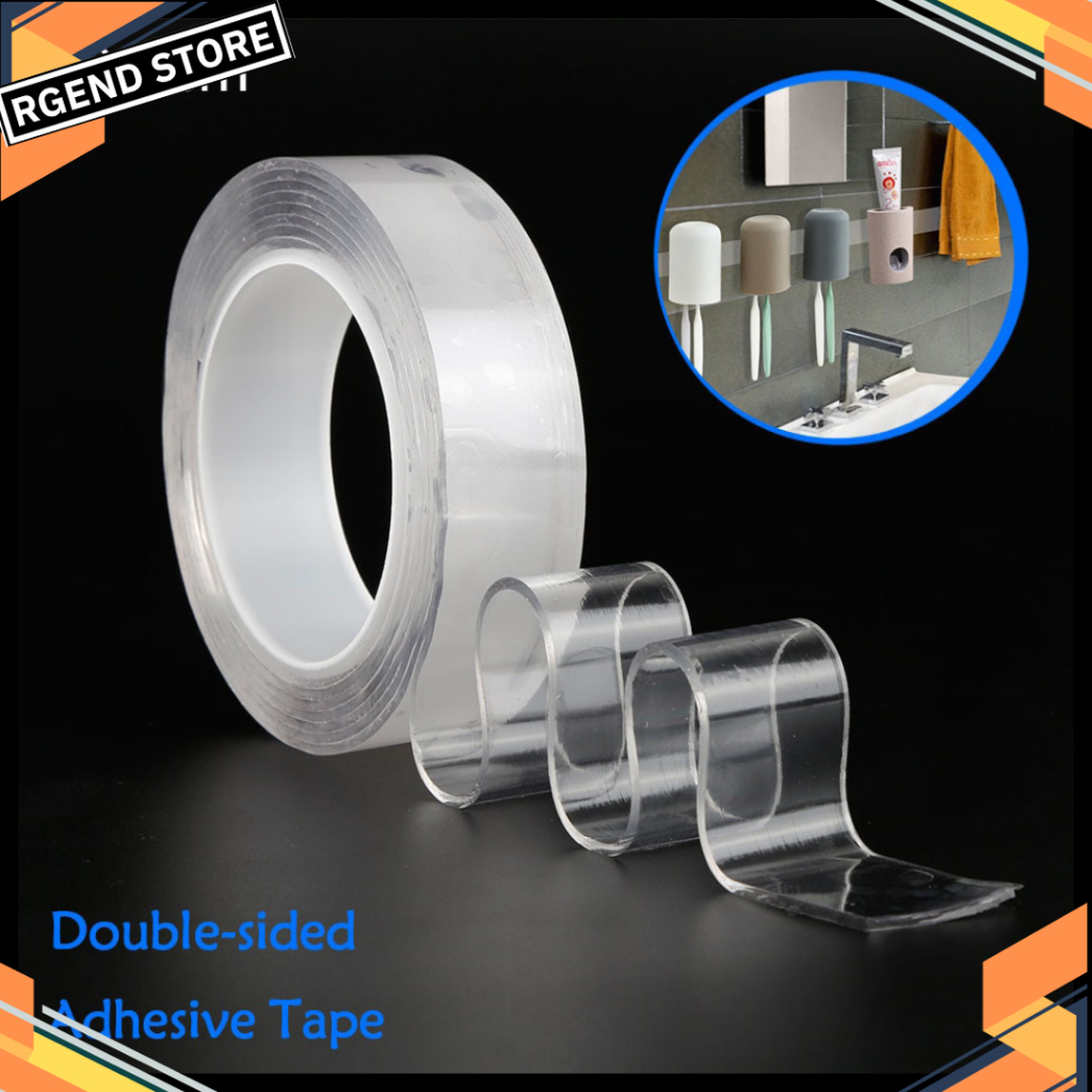 Jual Double Tape Bening Nano Gel Perekat Super kuat Bisa Dicuci Dobel ...