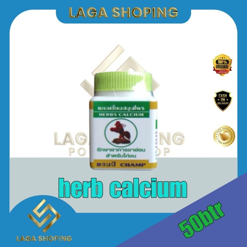 Jual herb calcium 50btir vitamin tulang sendi ayam tarung obat merpati ...