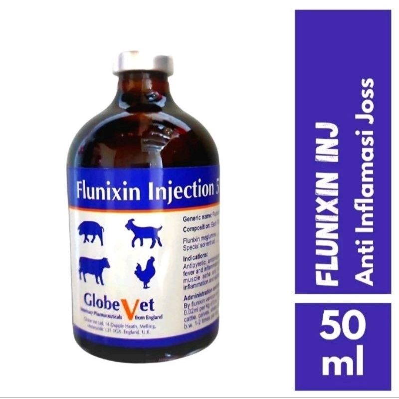 Jual Flunixin Injeksi 50ml Obat Demam Hewan Anti Radang Anti Inflamasi ...