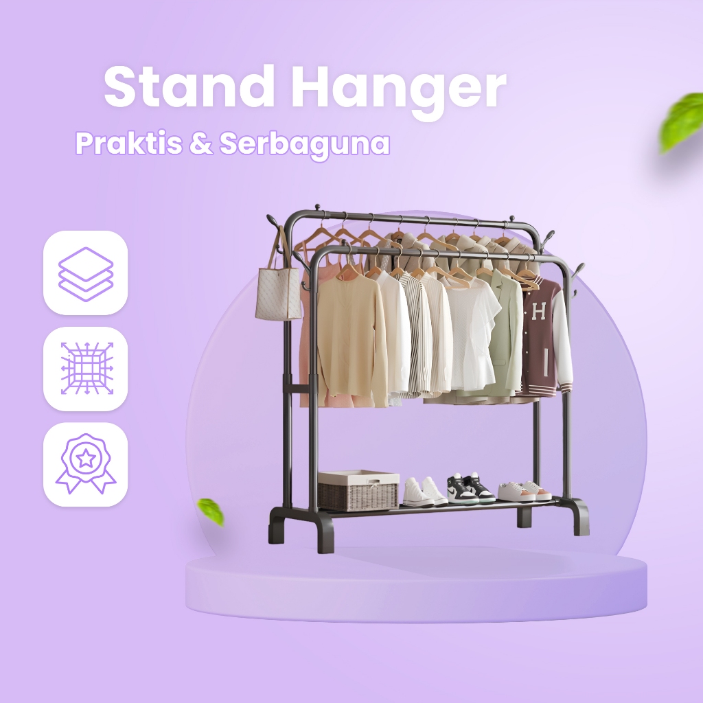 Jual COD KEREN Stand Hanger Minimalis Dengan Kapasitas Luas dan Kuat ...