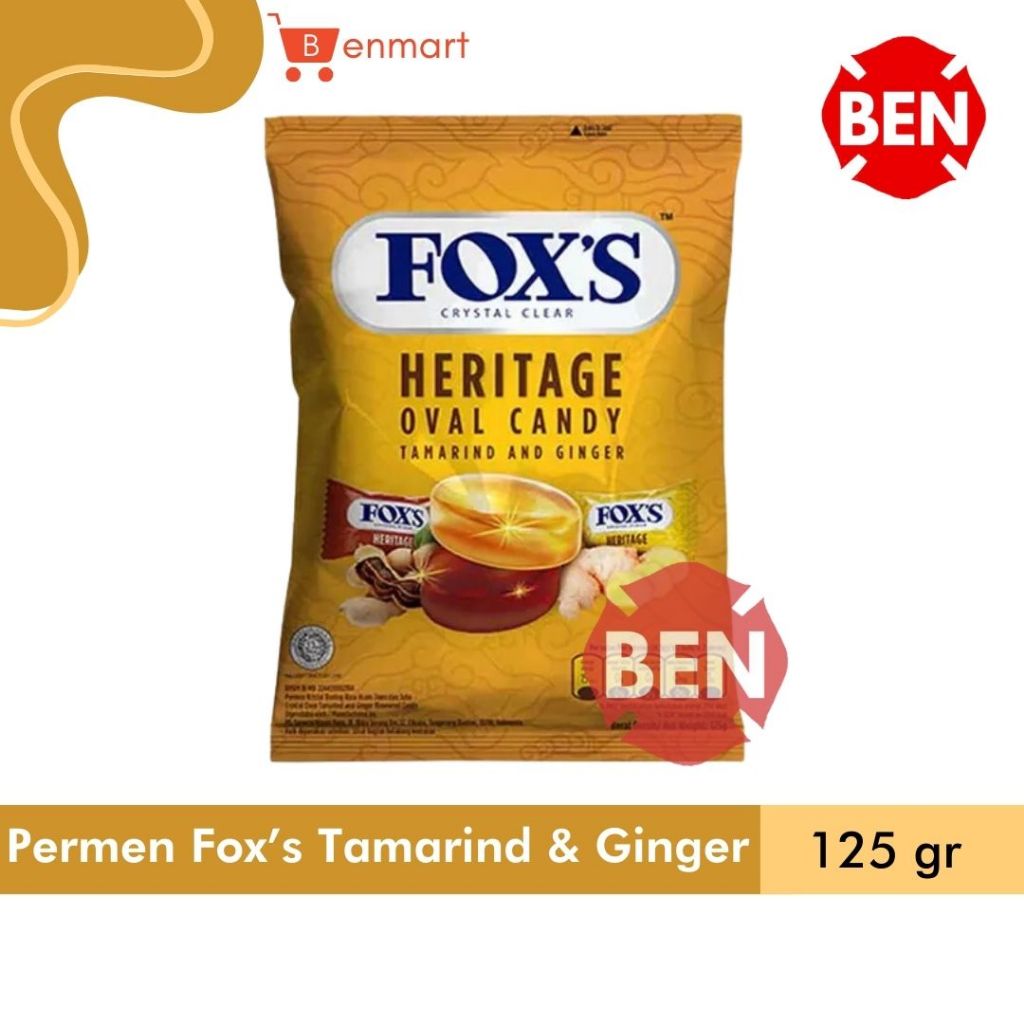 Jual Permen Fox's HERITAGE TAMARIND & GINGER 125g Fox Foxs Sari Asam ...