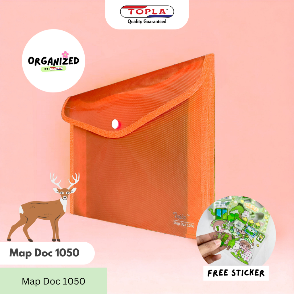 Jual TOPLA Map L Folder Map Dokumen Folio 1040 Map Slip Dokumen Kertas ...