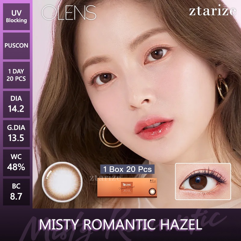 Jual ztarize - Ready Stock - OLENS 🇰🇷 Misty Romantic Hazel 1 Day Daily Soft Contact Lens 1 Box ...