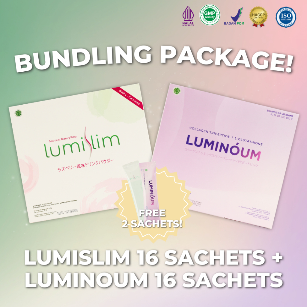 Jual Bundling Package (Lumislim 16 sachet + Luminoum 16 sachet) | Shopee Indonesia