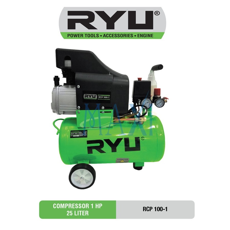 Jual RYU Kompresor angin 1 HP 25 Liter - RCP 100-1 | Shopee Indonesia