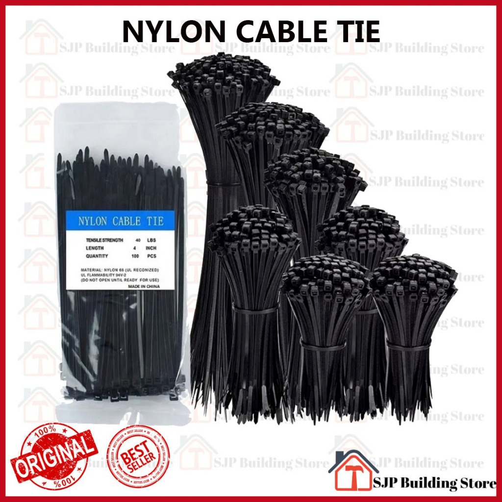 Jual Nylon Cable Tie 10cm 15cm 20cm 25cm 30cm Kabel Ties Tis 10 15 20 25 30 cm Insulock Hitam ...