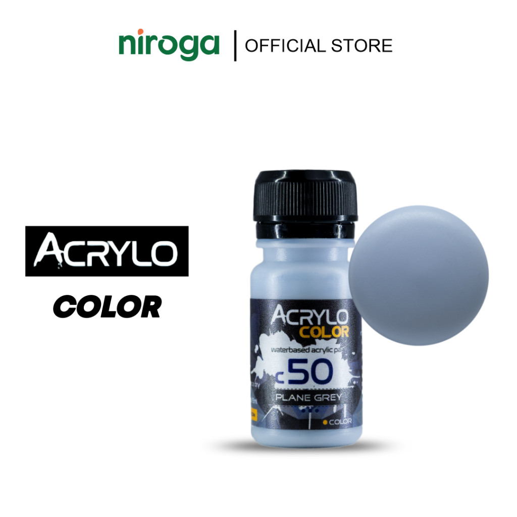 Jual ACRYLO Color C50 Plane Grey - hand brush airbrush cat gundam ...