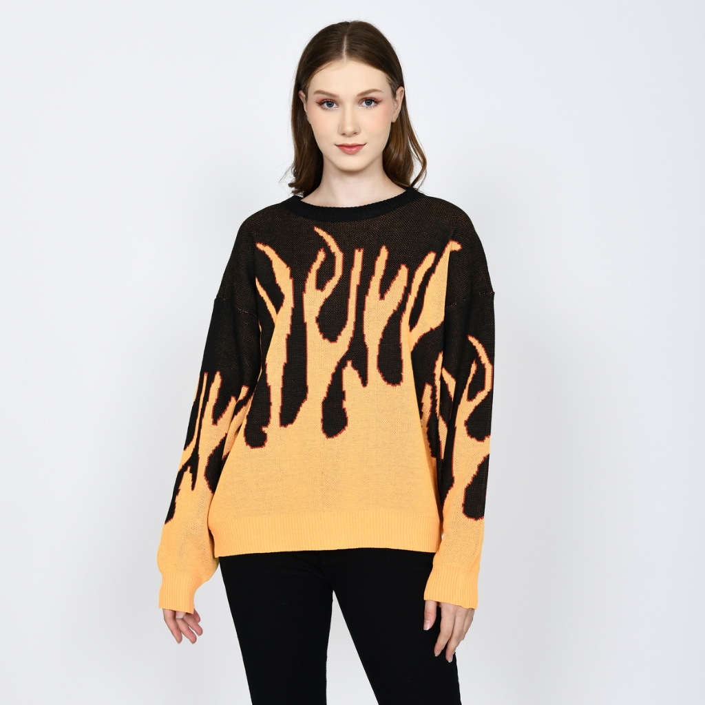 Jual Milkan.id - Fire One Oversize Sweater Knit Rajut Premium | Shopee ...