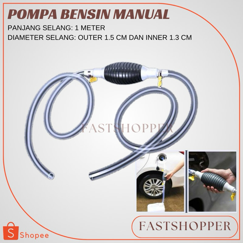 Jual POMPA BENSIN MANUAL SEDOT KOMPLIT SET PLUS SELANG BENSIN OLI ...