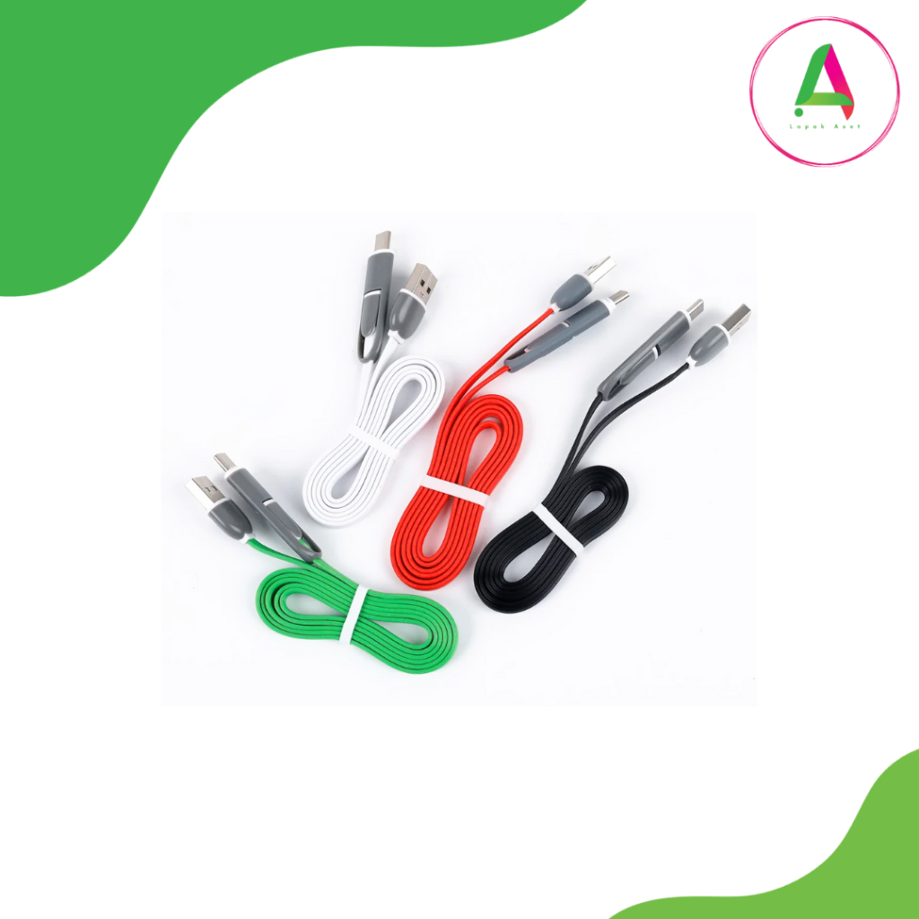 Jual Kabel Usb Type C Kabel Data Untuk Hp Android Tablet Micro Usb 2in1