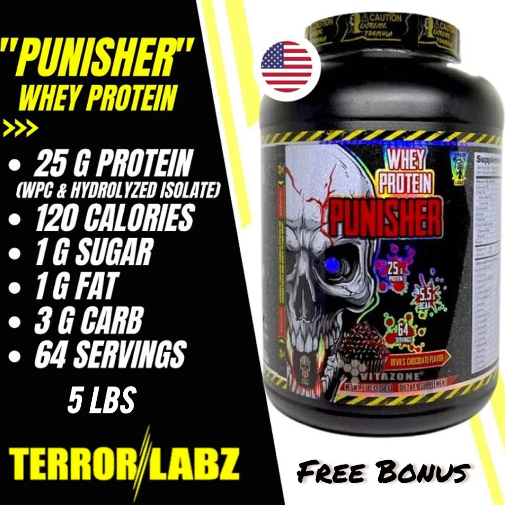 Jual Terror Labz PUNISHER Whey Protein 5 Lbs 64 Servings TerrorLabz ...