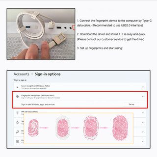 Jual SUIRGE Computer Fingerprint Login Device USB Fingerprint ...