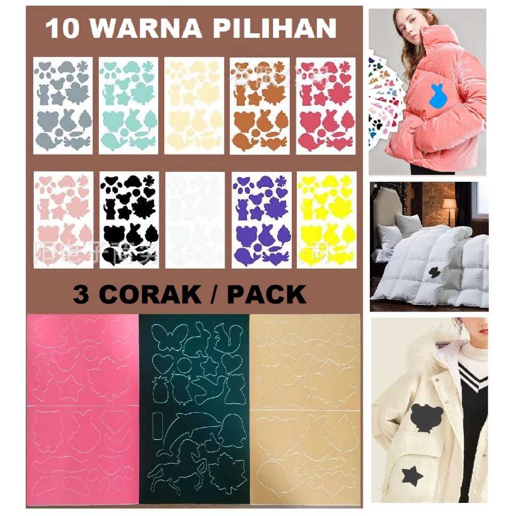 Jual Stiker Tambal Baju Bolong Sticker Perbaikan Pakaian Jas Hujan ...