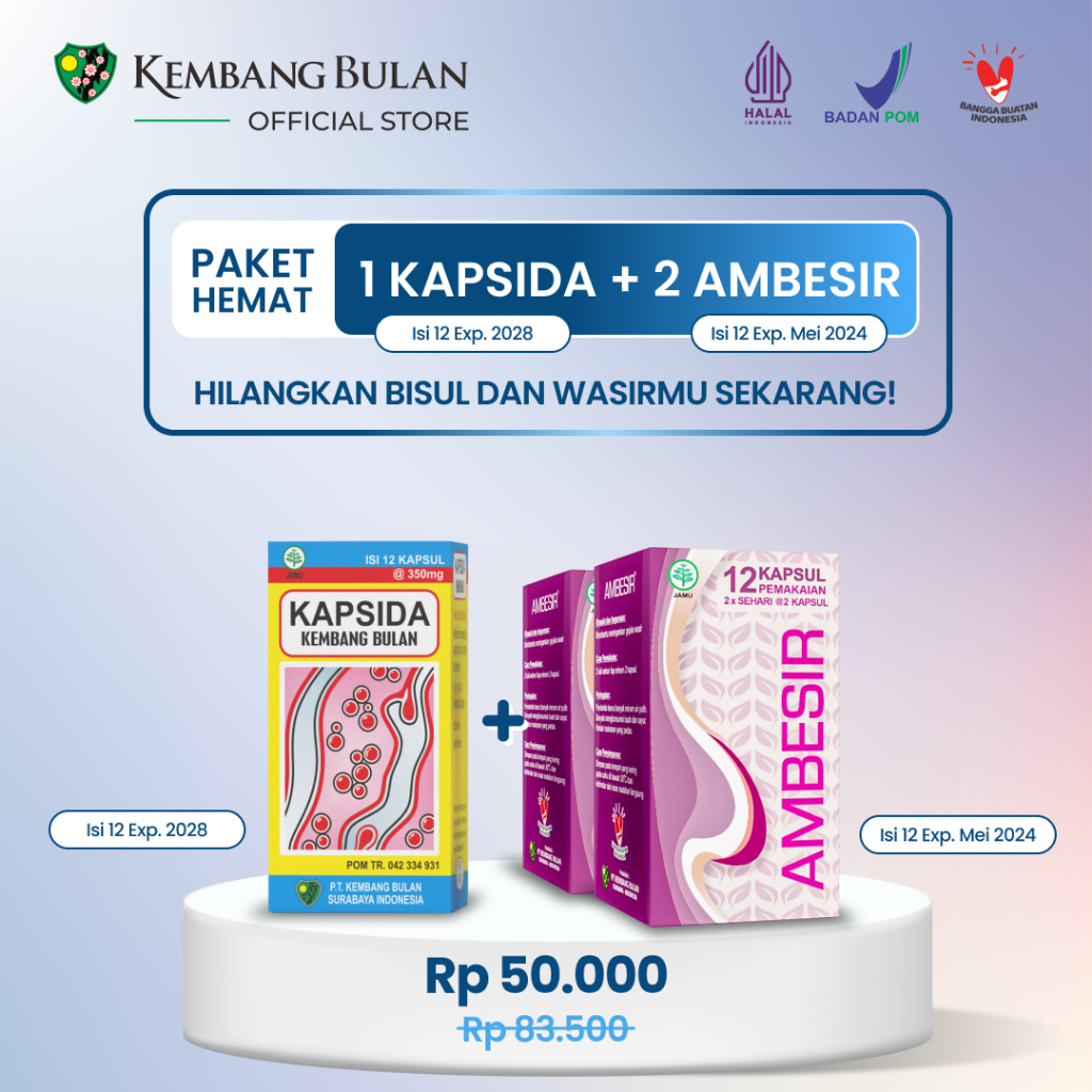 Jual [PAKET HEMAT] 1 KAPSIDA + 2 AMBESIR ISI 12 (EXPIRED OKTOBER 2025 ...