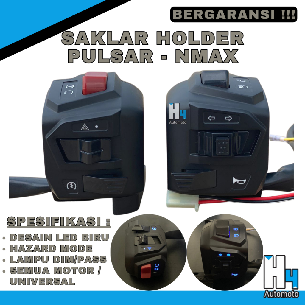 Jual Saklar Holder SET Nyala LED Vietnam H4 Body Black Soket NMAX OLD ...