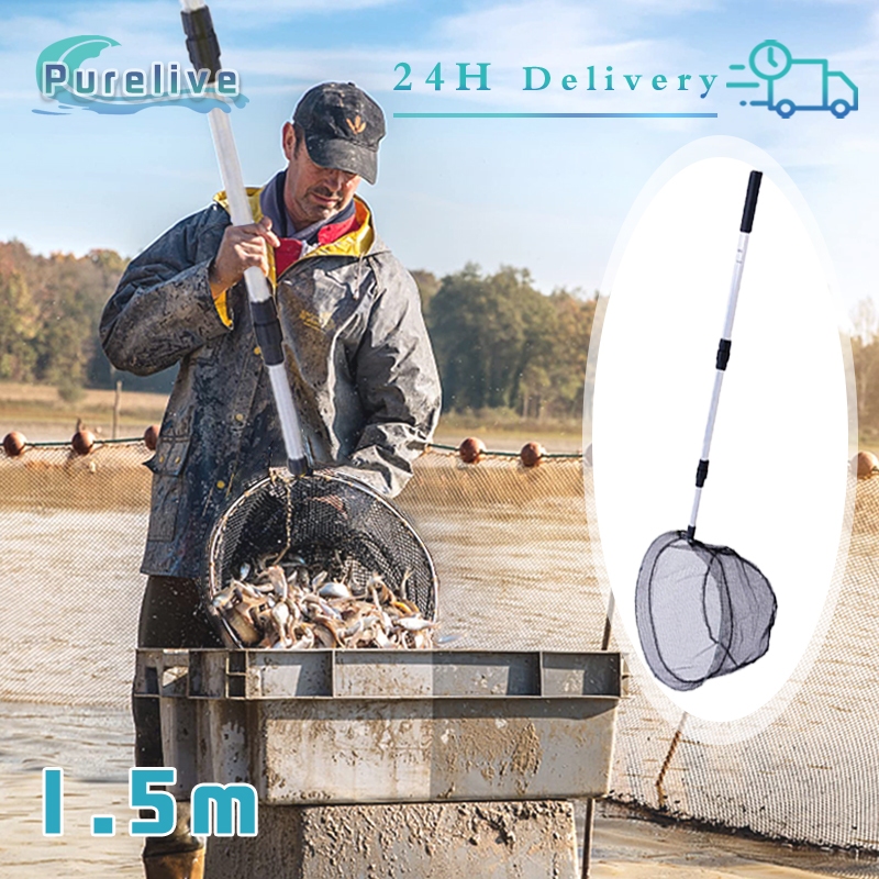 Jual 1.5m Sendok Jaring Telescopic Net Aluminium Lipat Serok Ikan ...