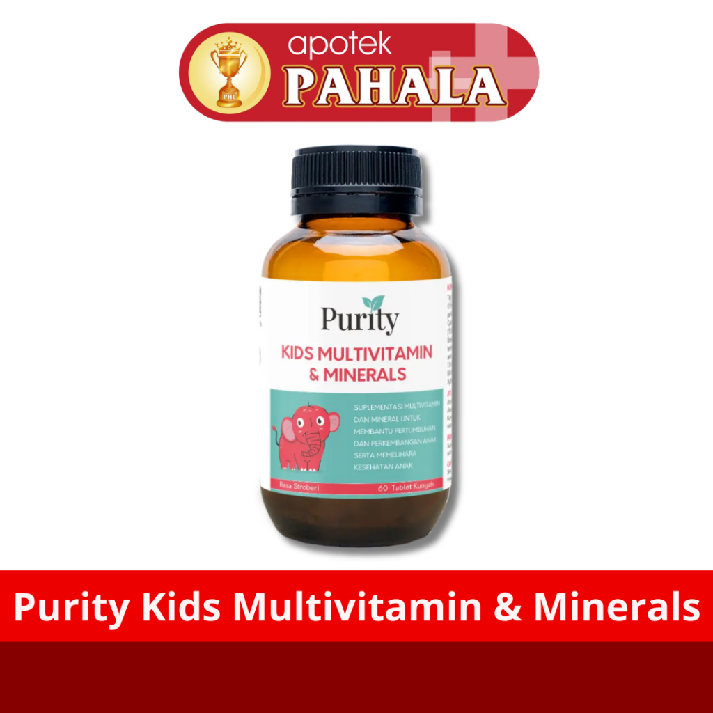 Jual Purity Kids Multivitamin & Minerals 60 Tablet Kunyah | Shopee ...
