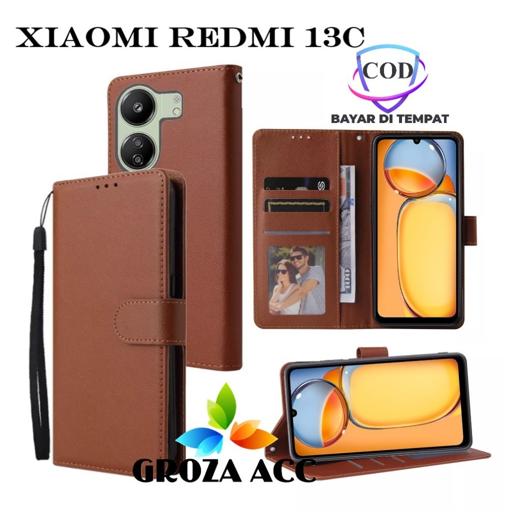 Jual Flip Case XIAOMI REDMI 13C Case Wallet Kulit Casing Dompet Case ...