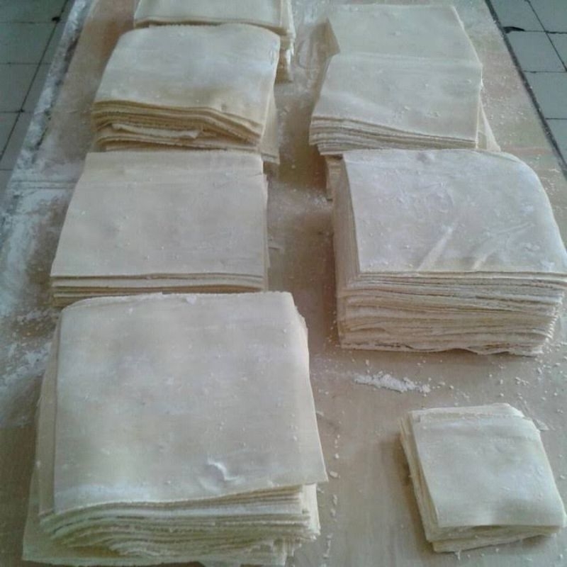 Jual Kulit Pangsit Goreng / Rebus / Dimsum Diameter 10x10 isi 50 ...
