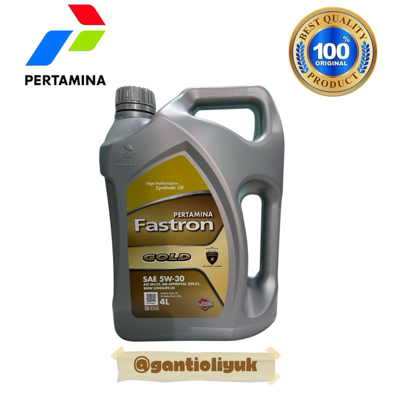 Jual Oli Mesin Pertamina Fastron Gold SAE 5W-30 (4 Liter) | Shopee ...