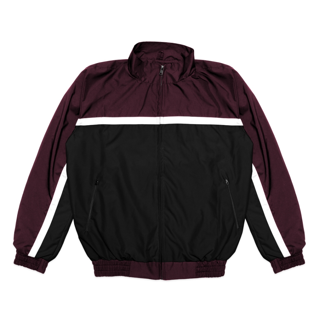 Jual Keith Jacket Tracktop Nexus - Black Maroon | Shopee Indonesia