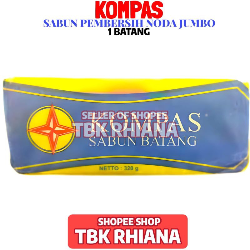 Jual Sabun Batangan Kompas Kuning Big Size/Ukuran Besar 320gr 1 Batang ...