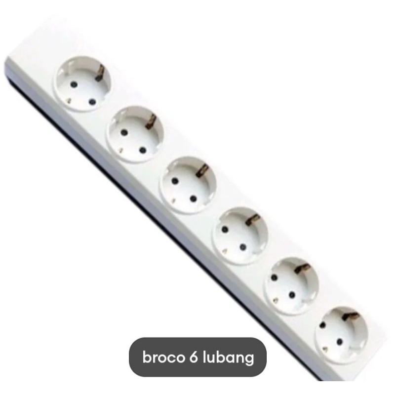 Jual Stop kontak broco colokan listrik 6 lubang / terminal broco ...
