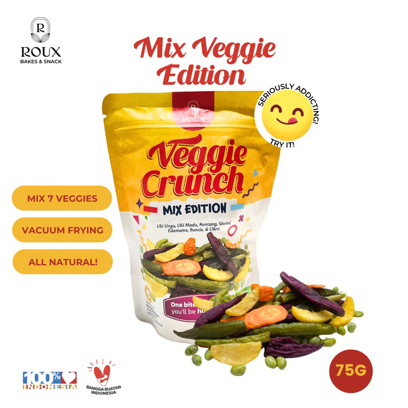Jual ROUX VEGGIE CRUNCH MIX VEGGIE EDITION SAYUR KERIPIK SNACK OKRA ...