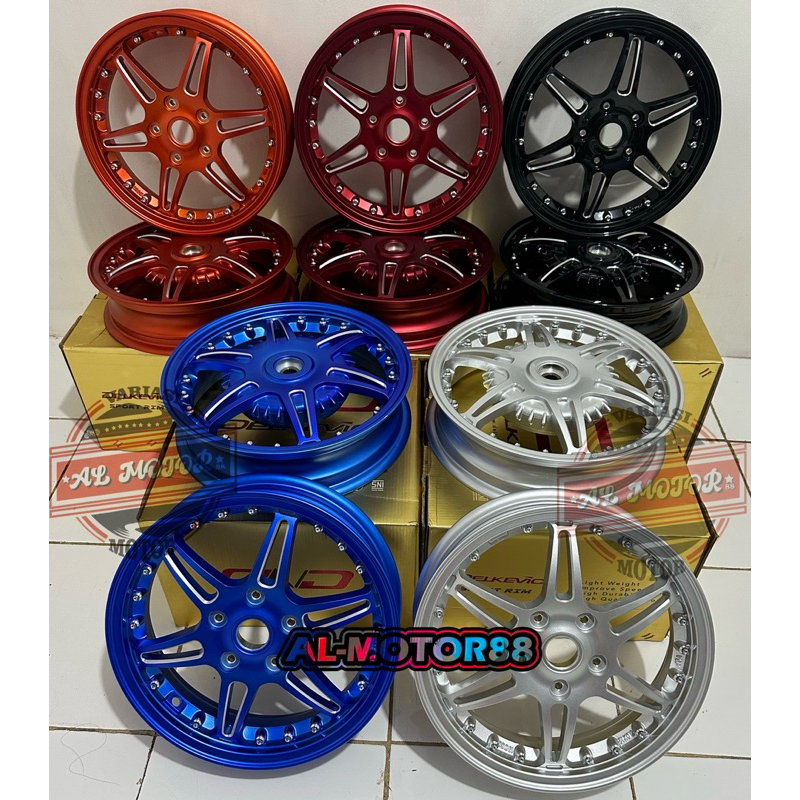Jual velg pelak vespa model marus w126 cnc merek delkevic ring 12 ...