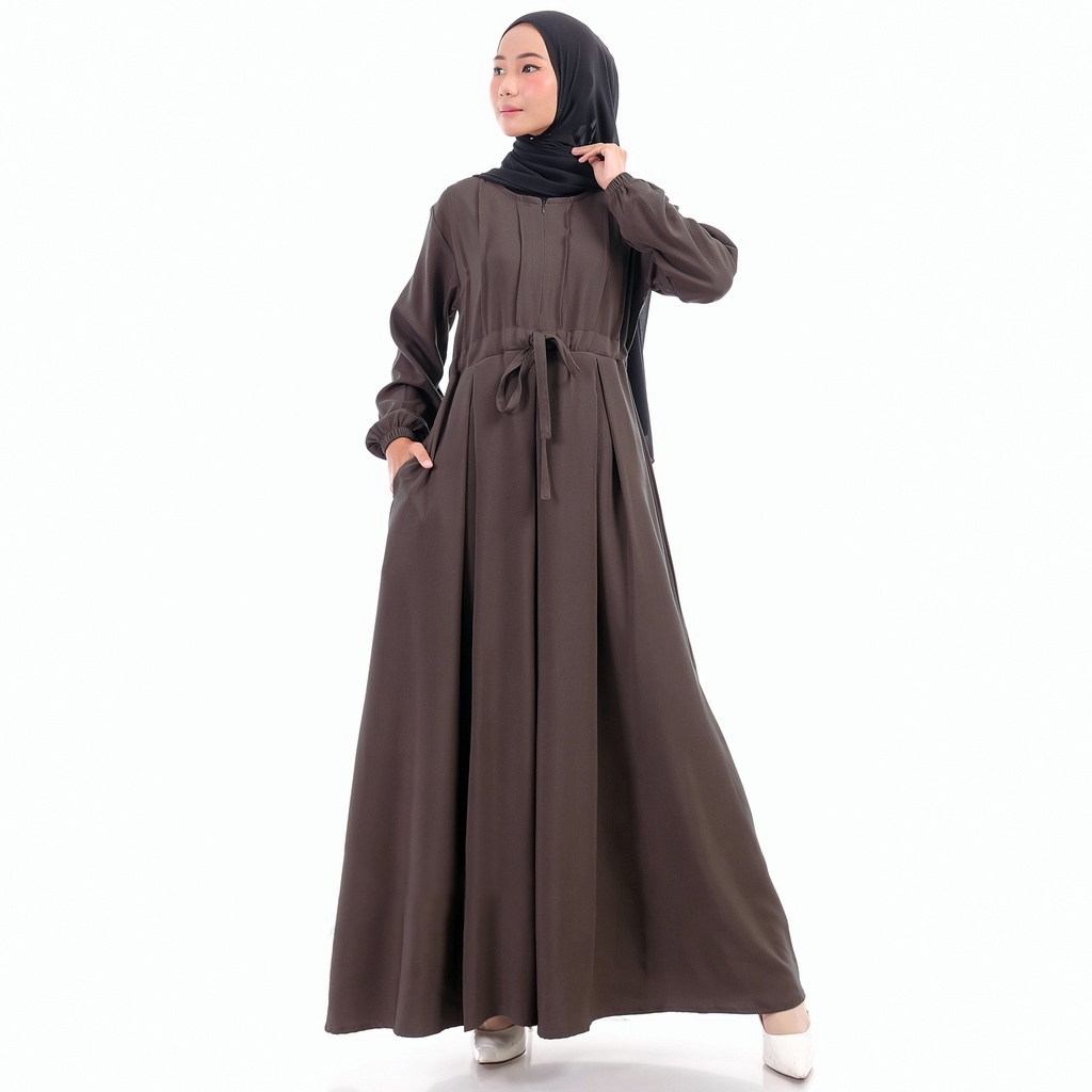 Jual GDTima Gamis Hitam Polos Baju Gamis Terbaru Lengan Panjang Syari ...