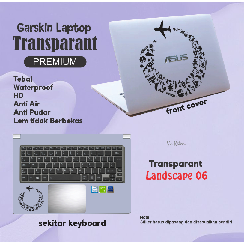 Jual Garskin Laptop Sticker Anti Gores Transparant Travelling Landscape ...