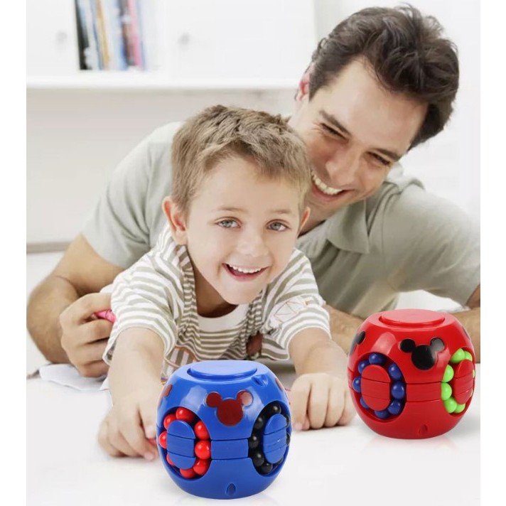 Jual SPINNER RUBIK CUBE PUZZLE ROTATING MAGIC BEAN Mainan Edukasi ...
