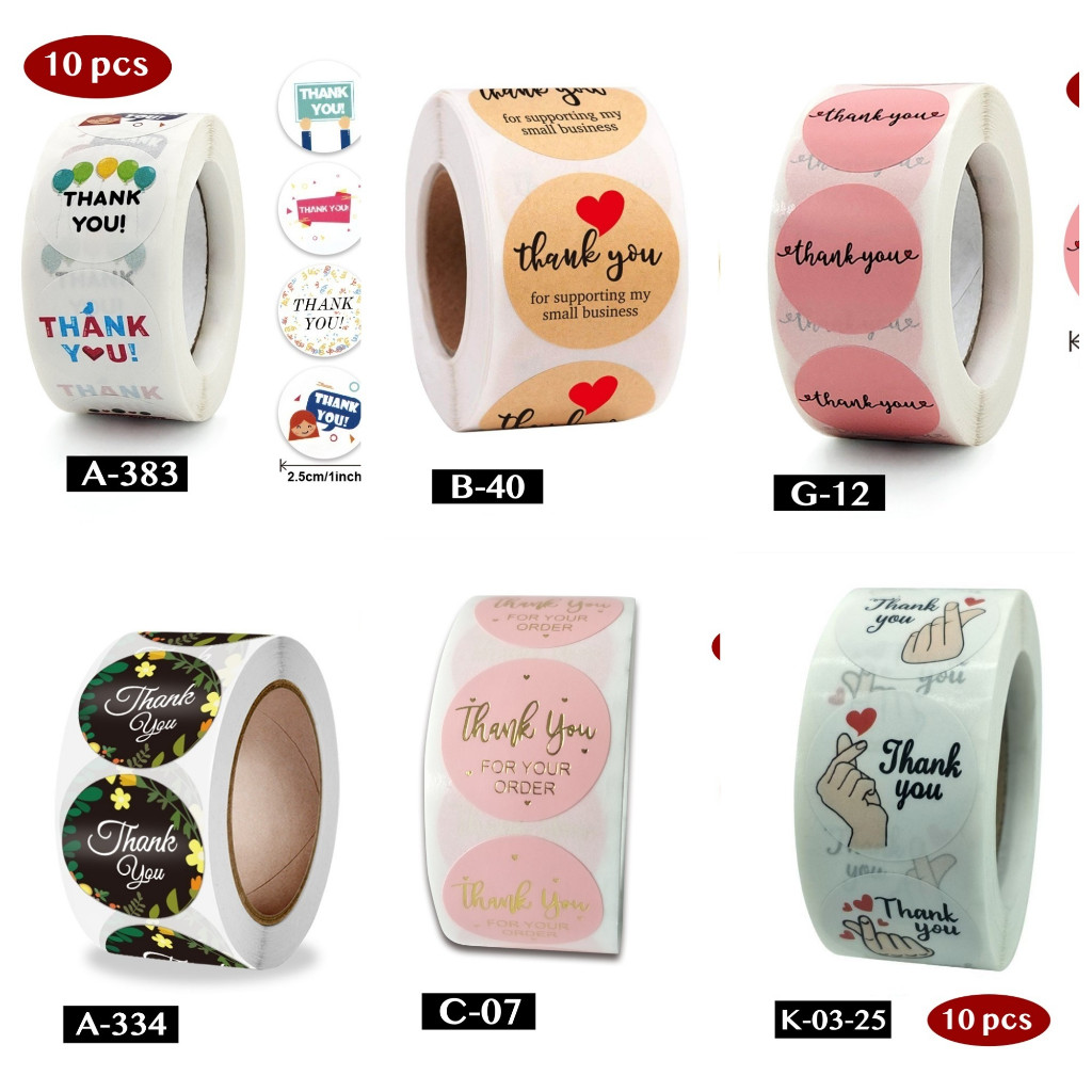 Jual AliMaMa - STIKER THANK YOU 10 PCS - Sticker Terima Kasih Segel ...