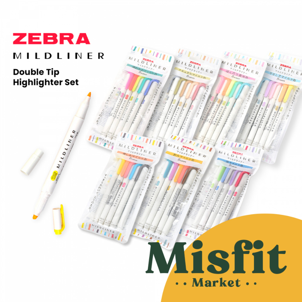 Jual Zebra Mildliner SET Double Tip Highlighter Midliner Pastel Warna ...