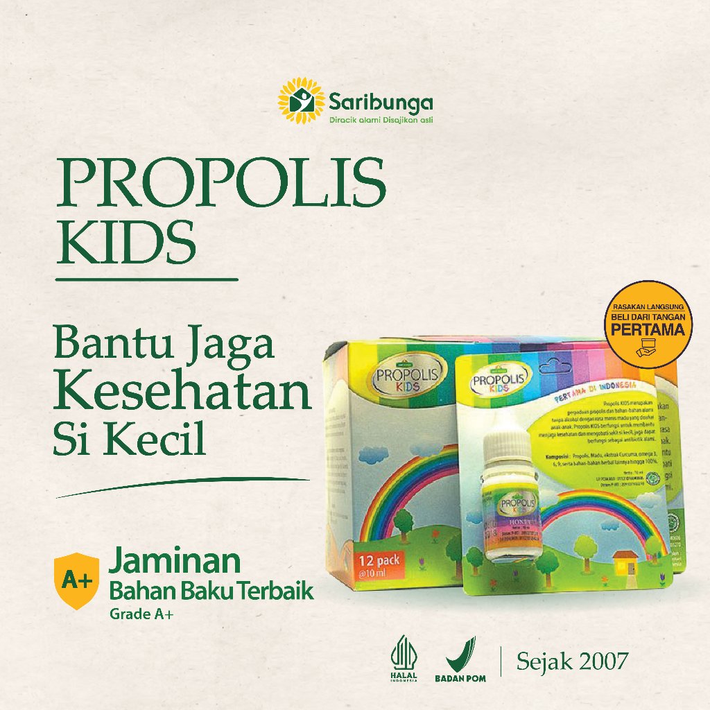 Jual PROPOLIS KIDS HONEY SARIBUNGA - Propolis Untuk Daya Tahan Tubuh ...